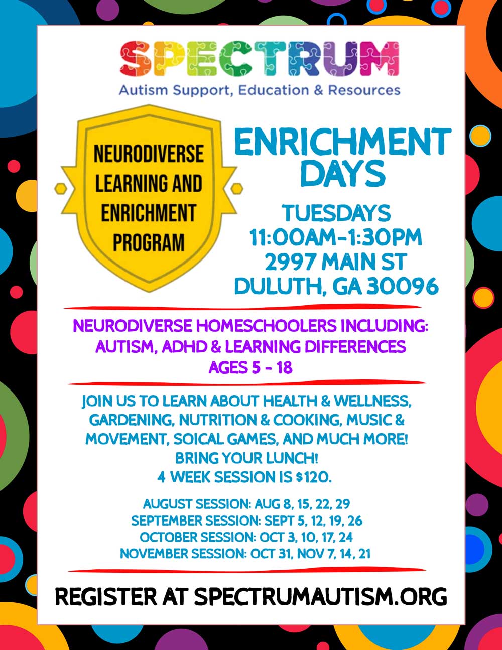 Neurodiverse Learning and Enrichment Program For Homeschoolers - SPECTRUM